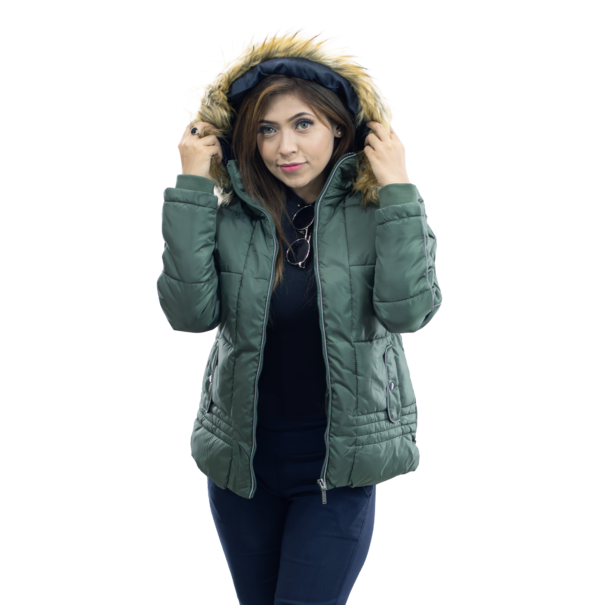 High Quality Premium Winter Jacket-LIVIA Olive – OutwearAsia BD
